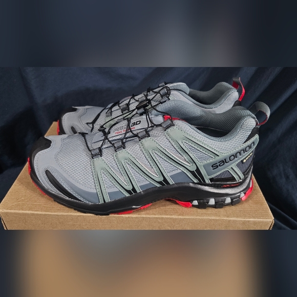 Salomon | Shoes | Salomon Xa Pro 3d Gtx Trail Shoes Lead Black Cherry ...